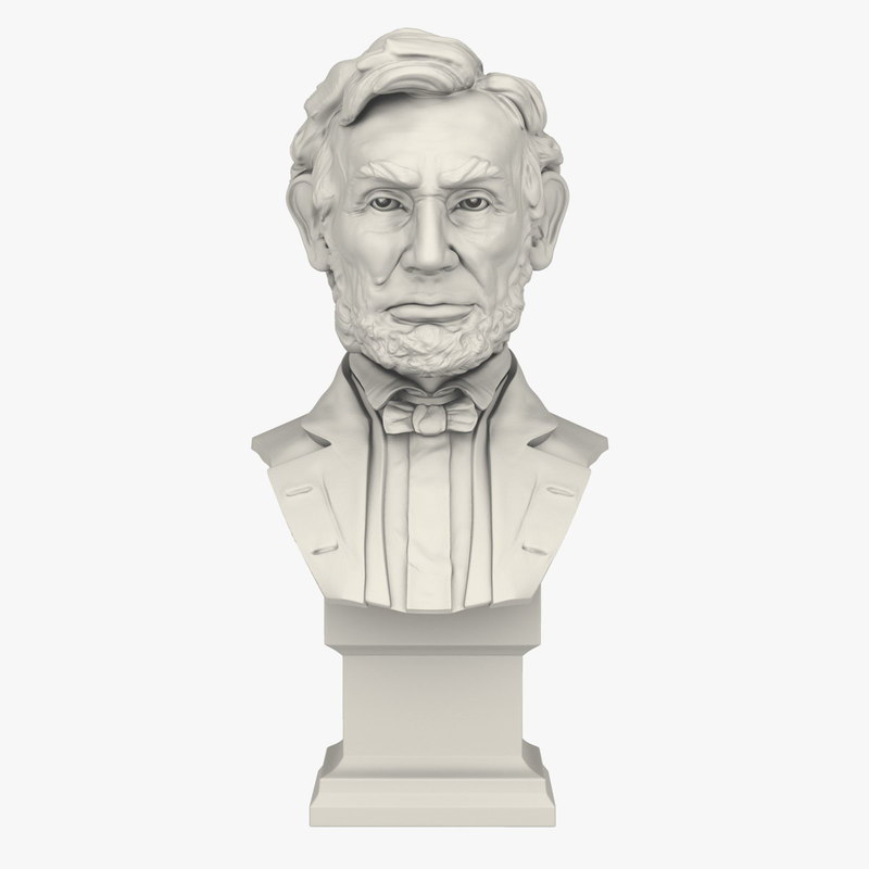 3d model abraham bust head
