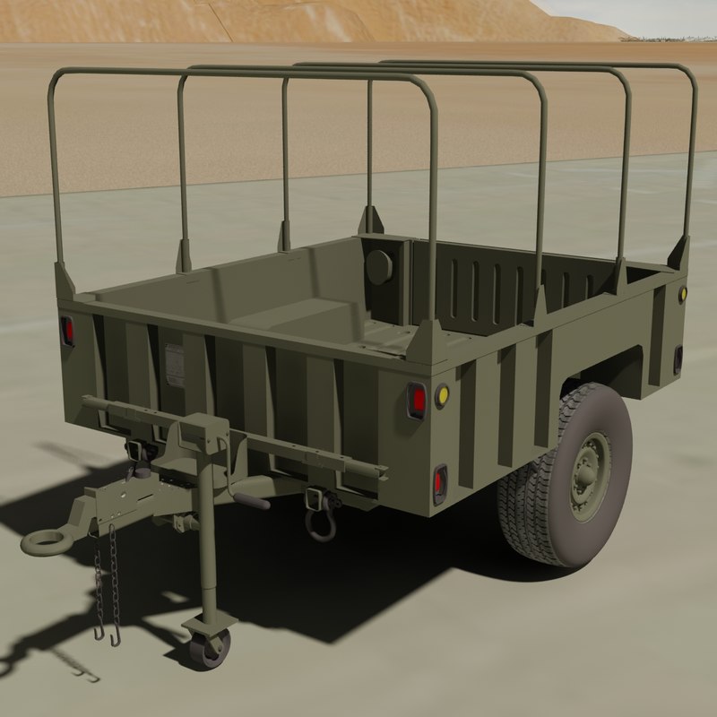 3d model m1101 cargo trailer