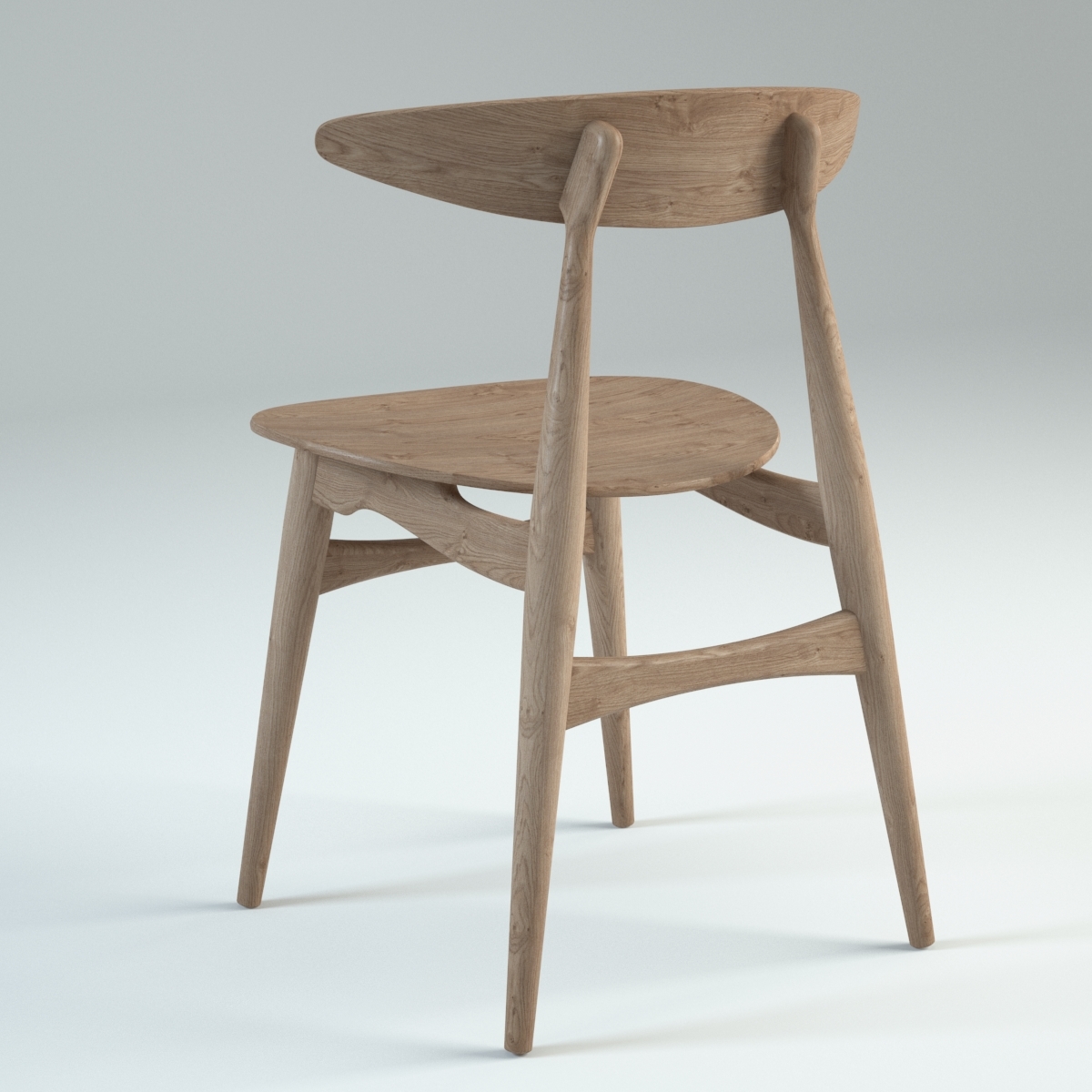hans wegner ch 33 3d model