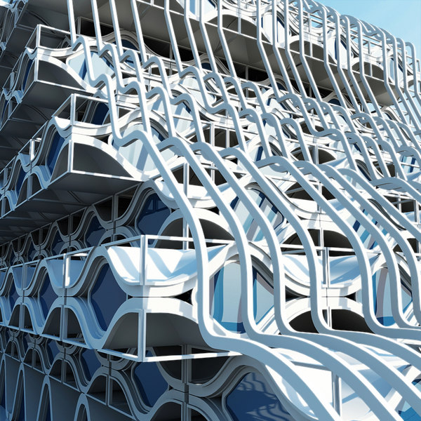 modern architectural 3d max