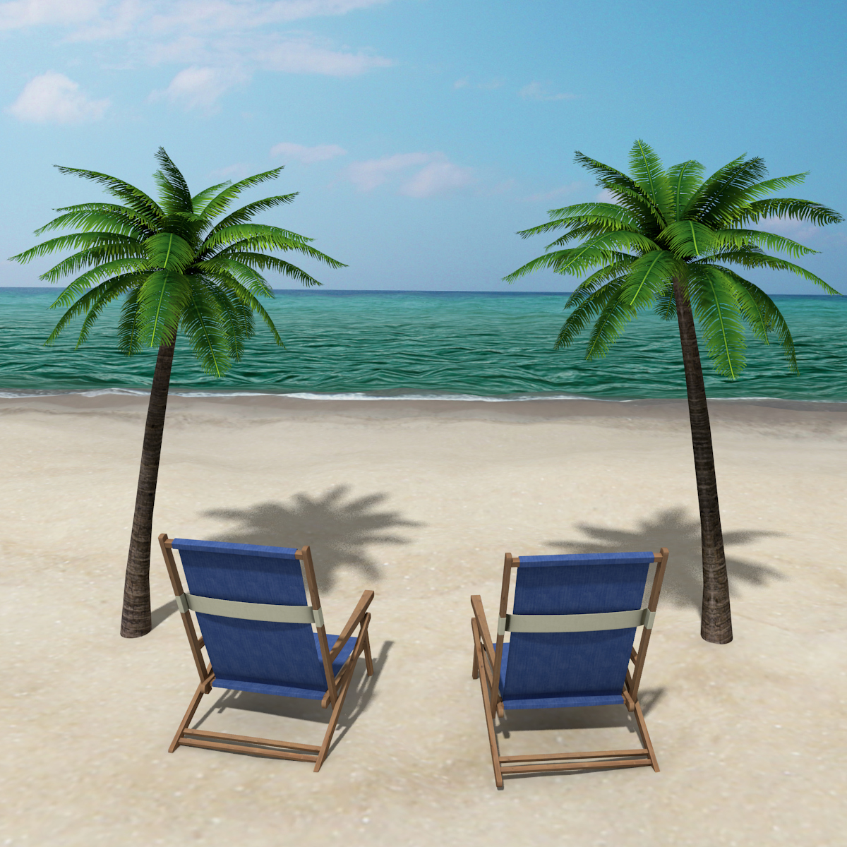 beach chairs 3d 3ds