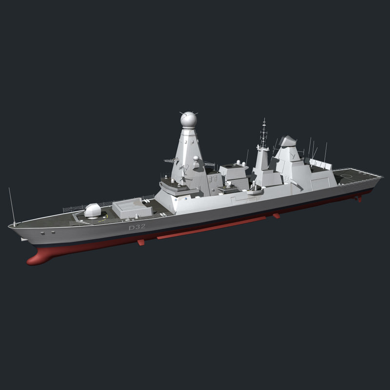 3d model type 45 class destroyer