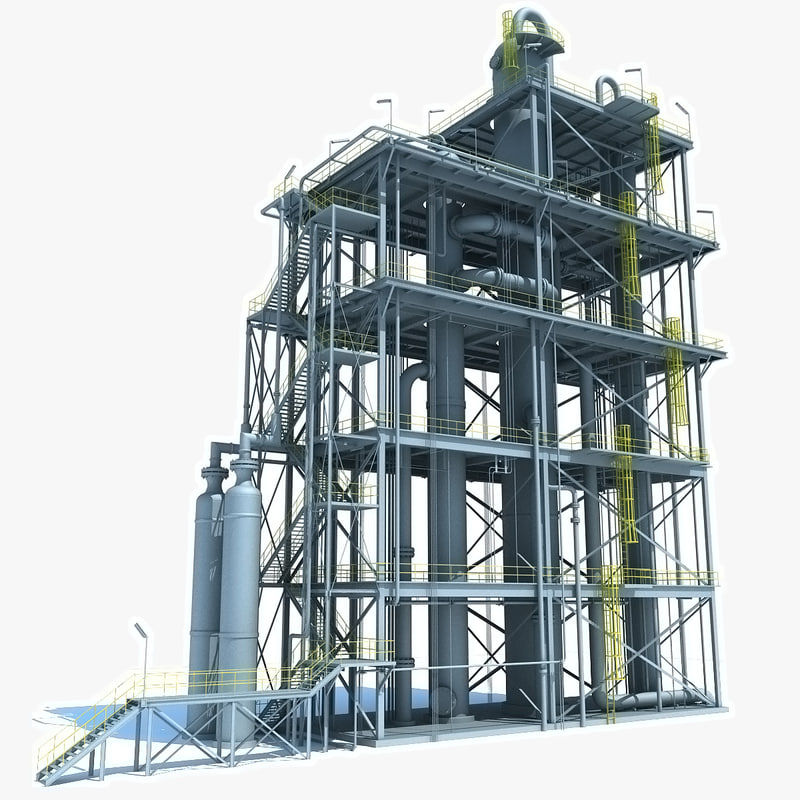 refinery unit 3d model