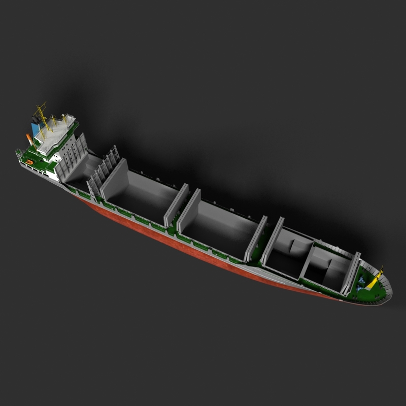 3d container ship