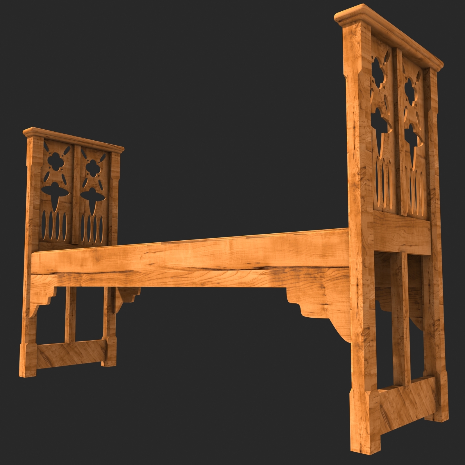 medieval bench 3d model
