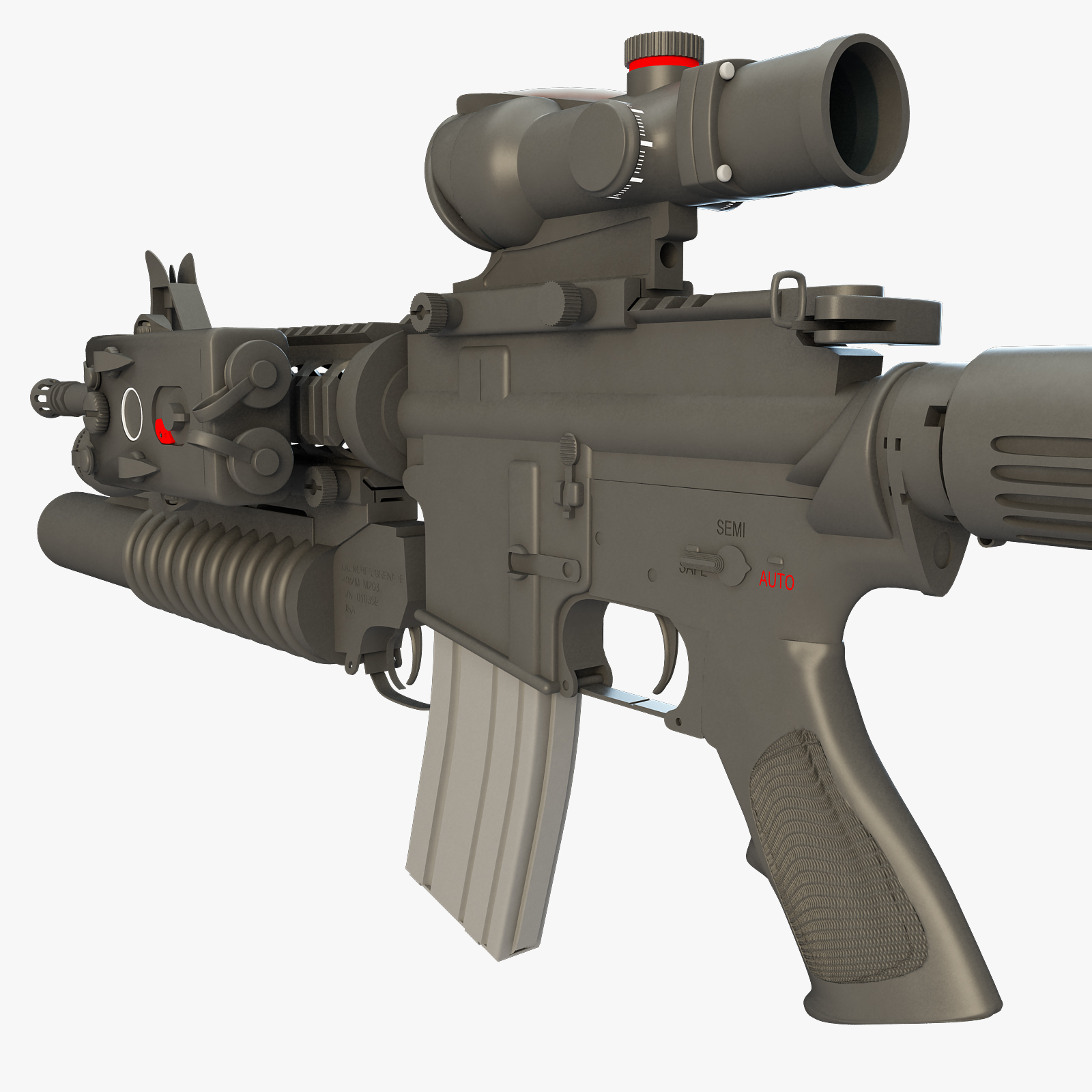 3d m4a1 acog grenade