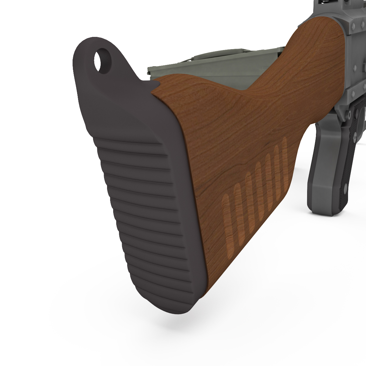 3d model of machine gun fn mag