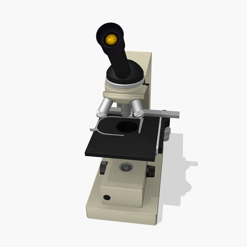 3d model laboratory microscope micro