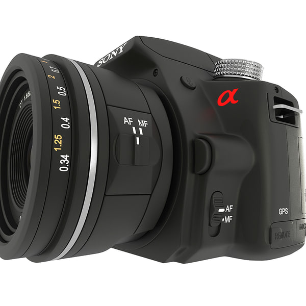 sony alpha slt a33 3d model