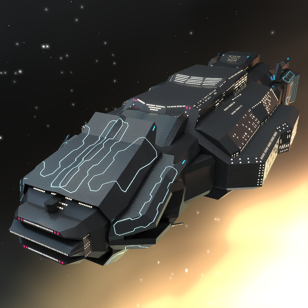 spacecraft craft space 3d model