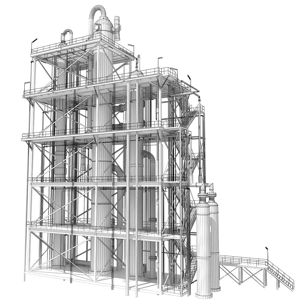 refinery unit 3d model