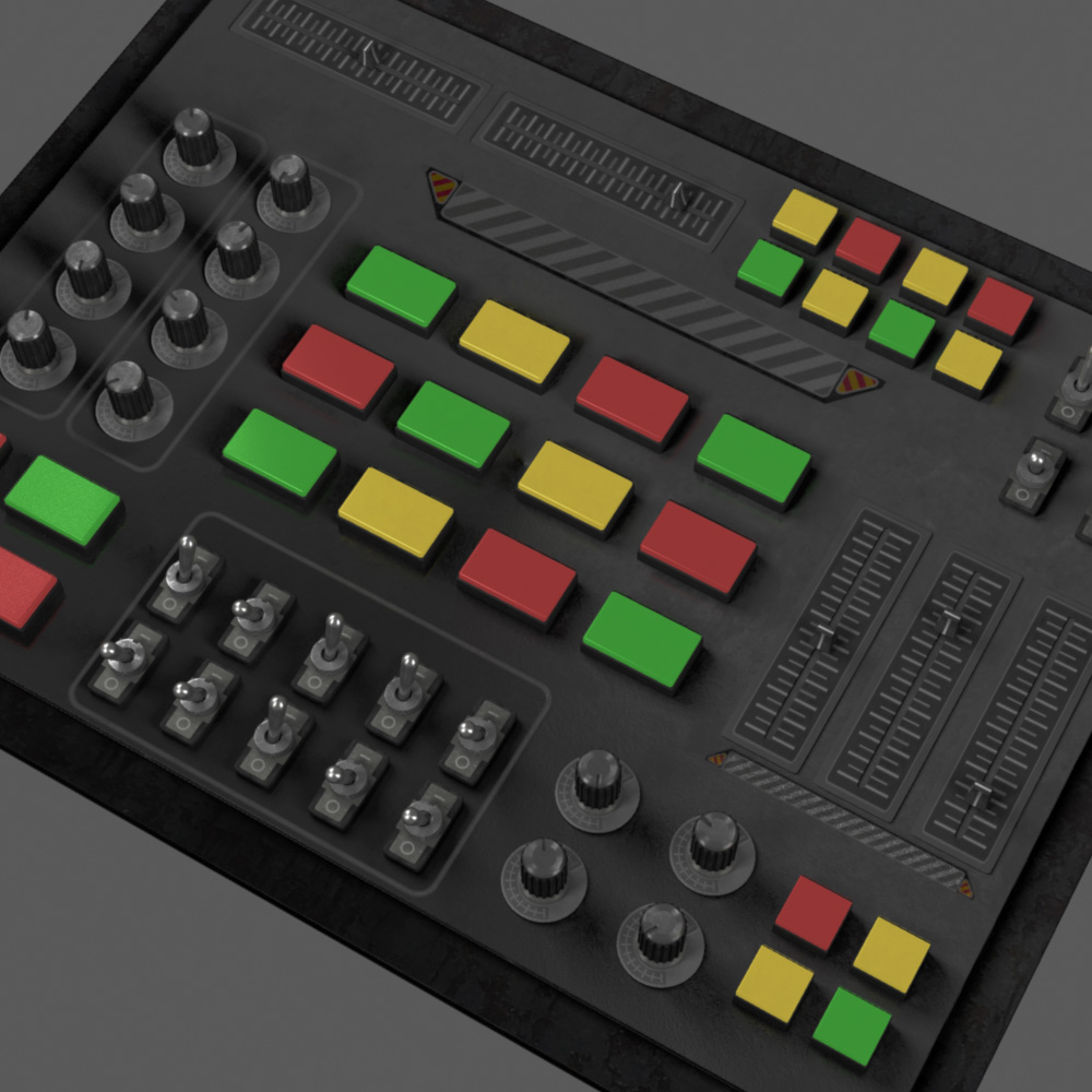 3d industrial toggle switch