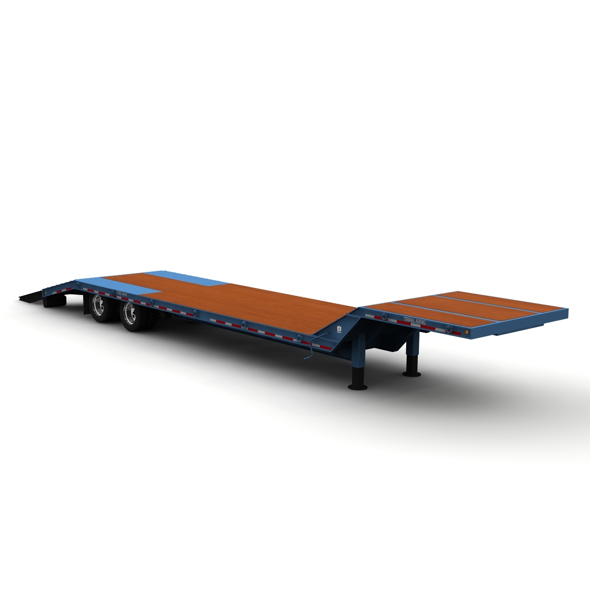 flatbed trailer 3d model