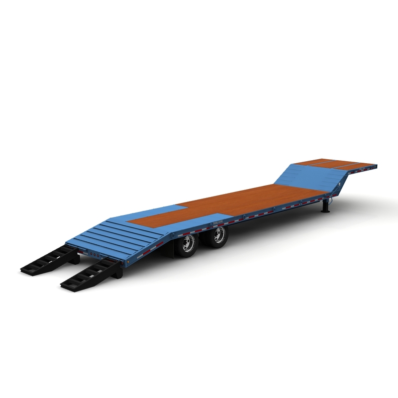flatbed trailer 3d model
