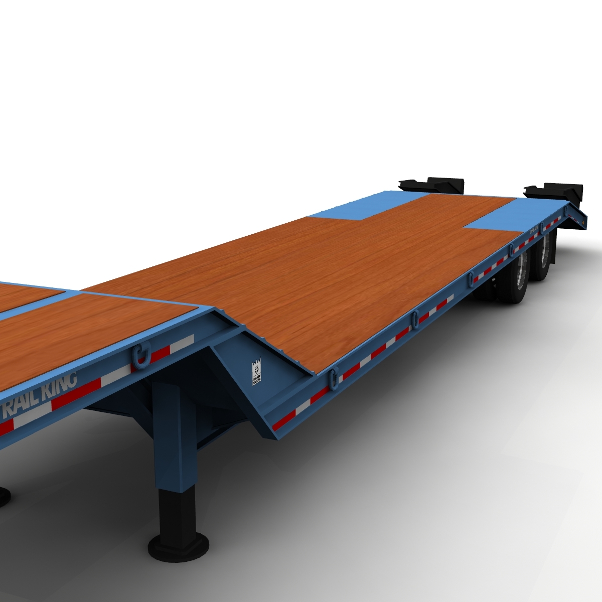 flatbed trailer 3d model