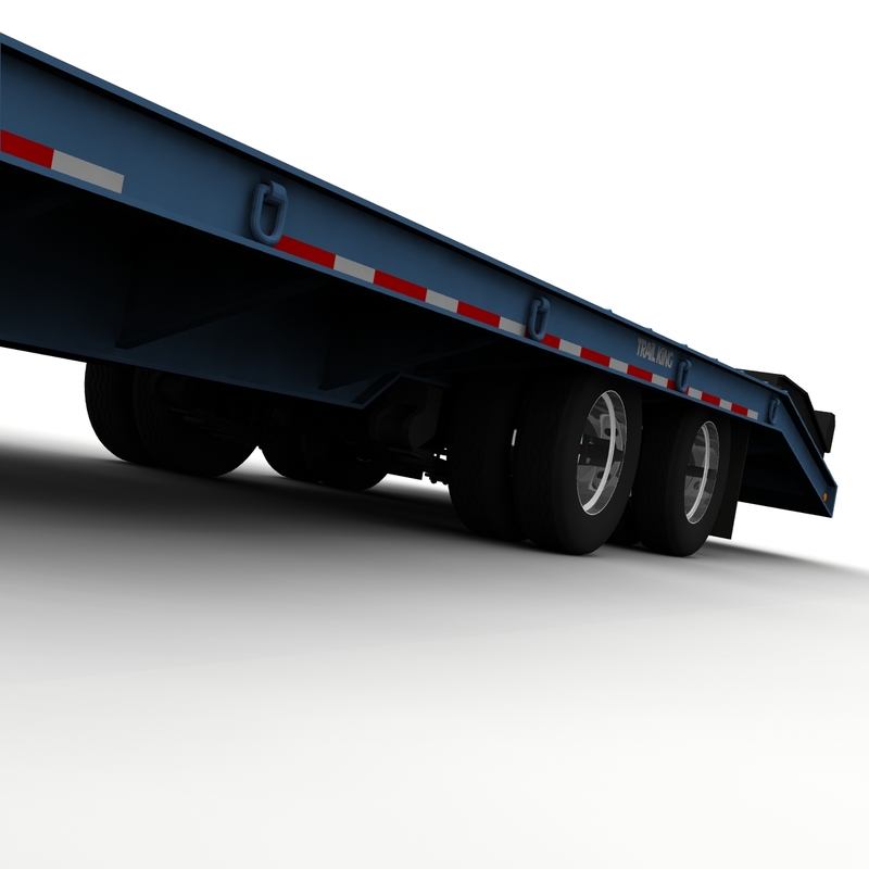 flatbed trailer 3d model
