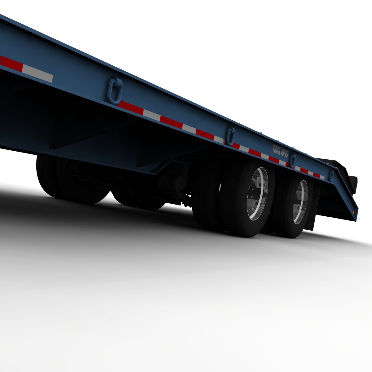 flatbed trailer 3d model