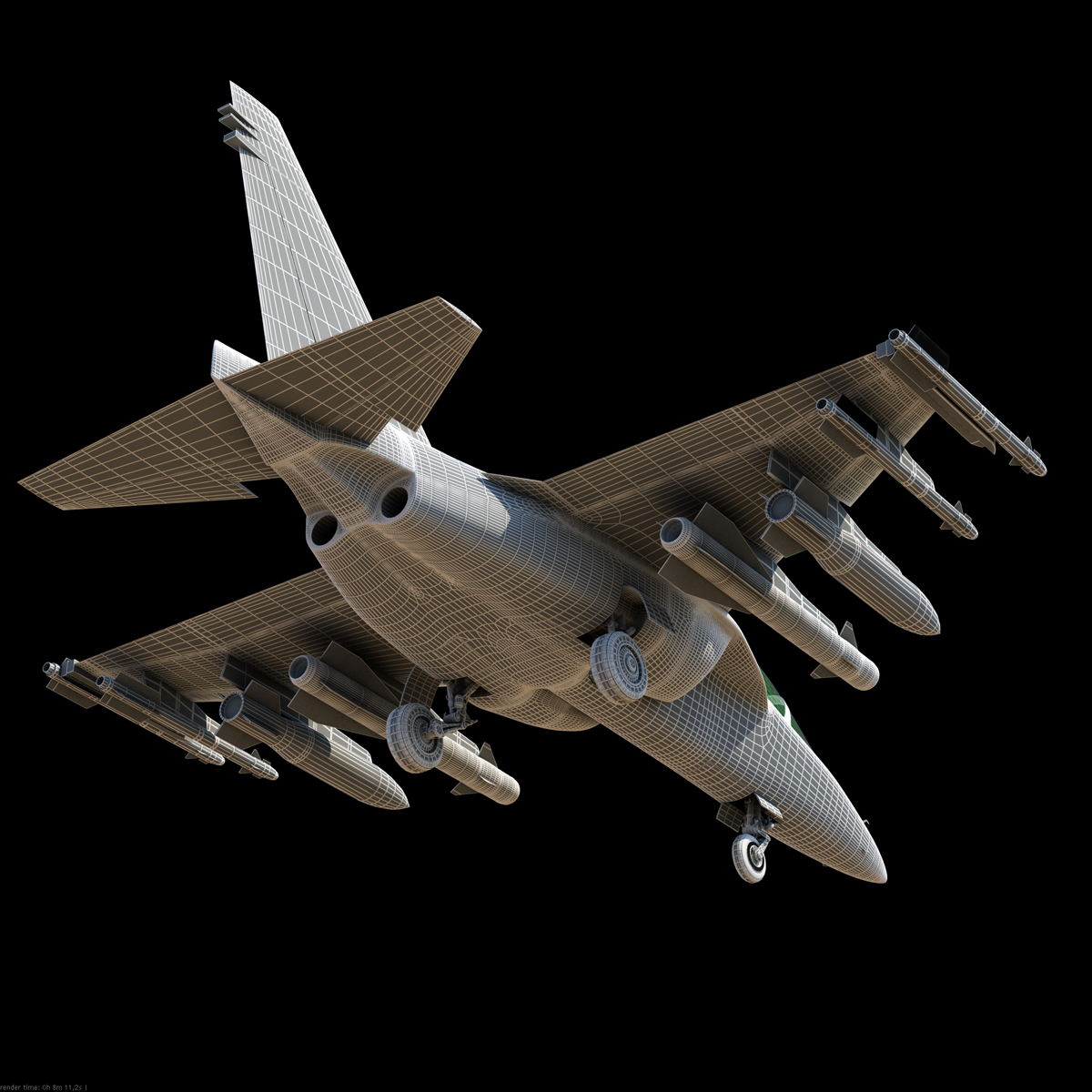 3d model of yak 130 military aircraft