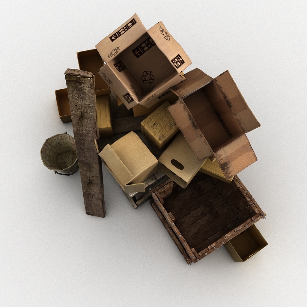 3d junk wood paper