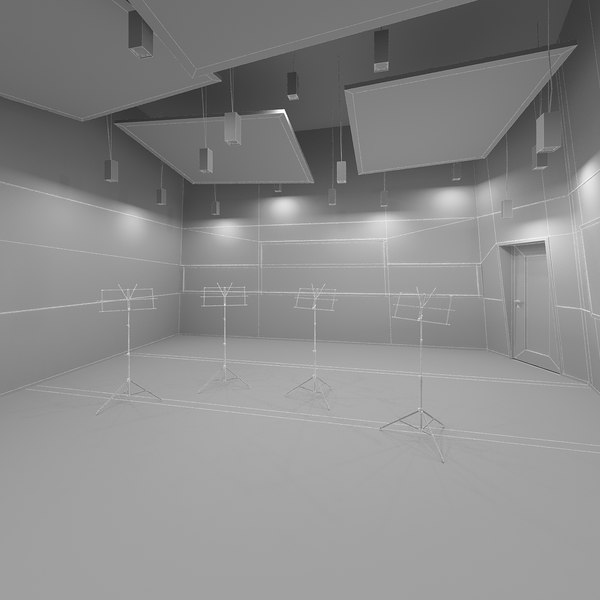 recording studio 3d model