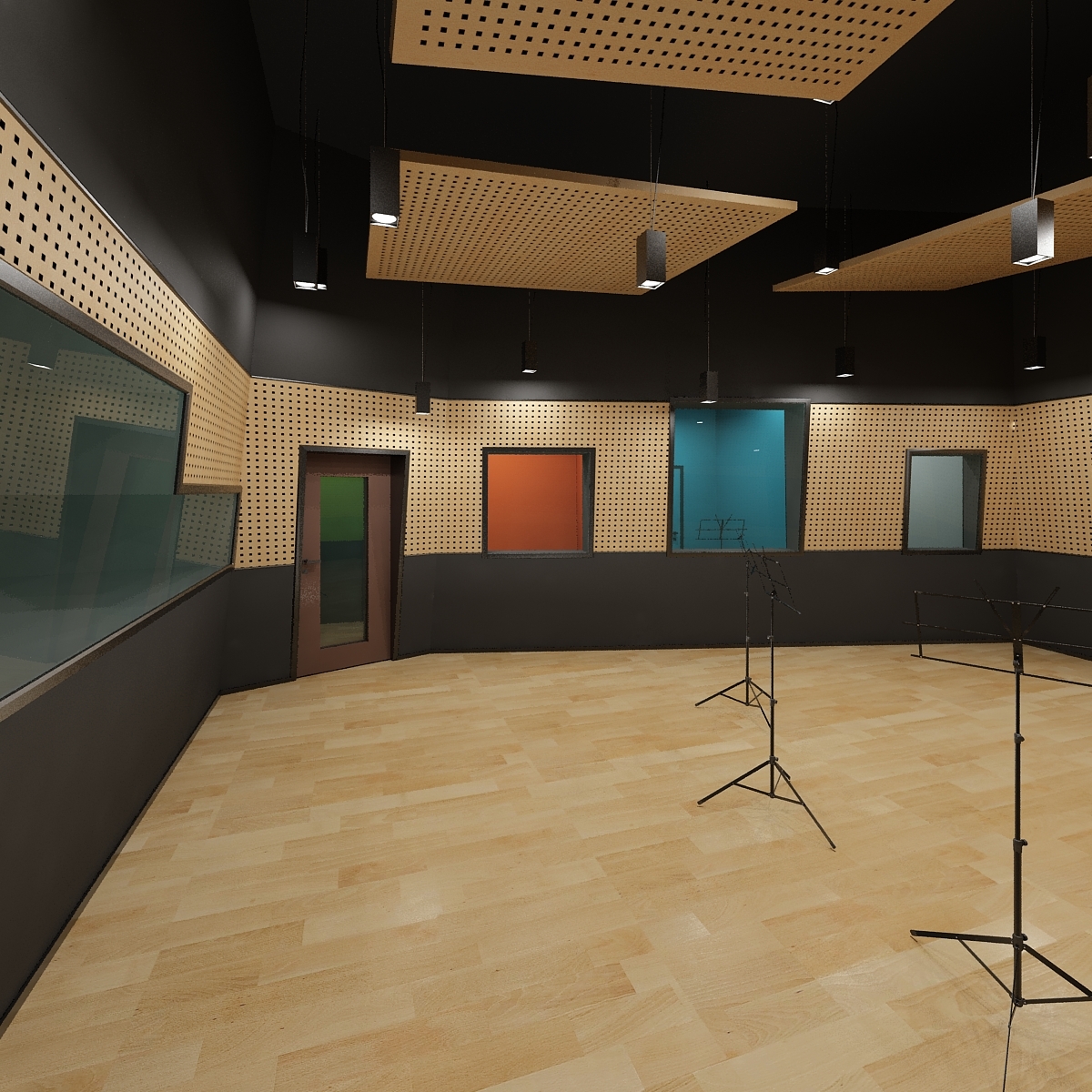 recording studio 3d model