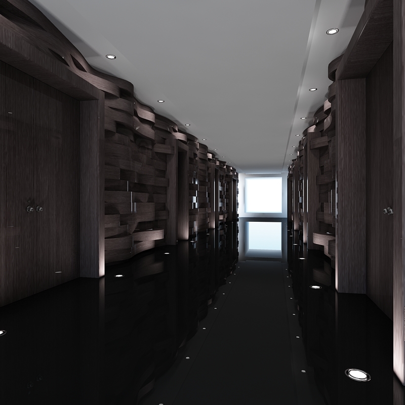 3d obj corridor interior