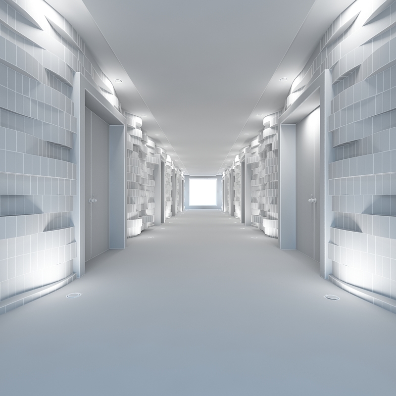 3d obj corridor interior