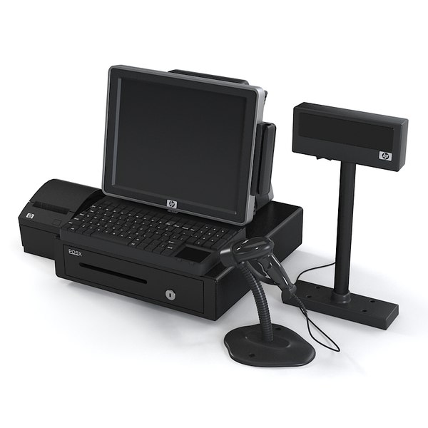 hp ap5000 cash register 3d model