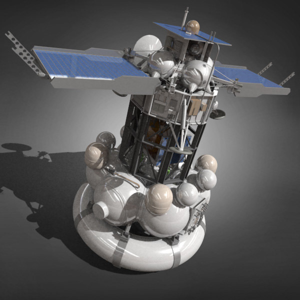 3d model of russian phobos-grunt