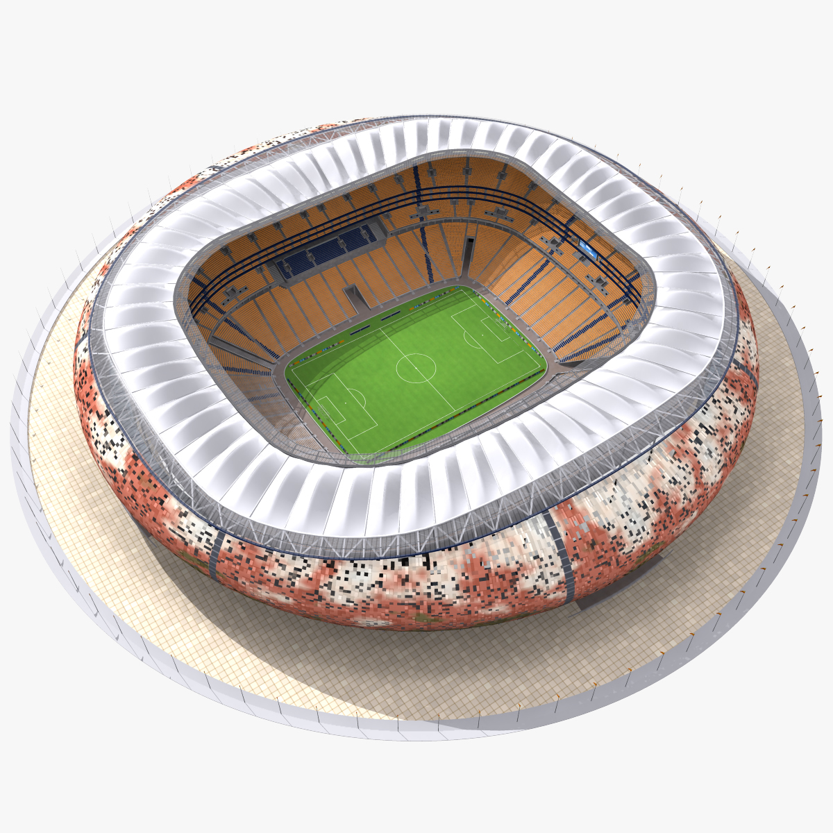 3d soccer city stadium