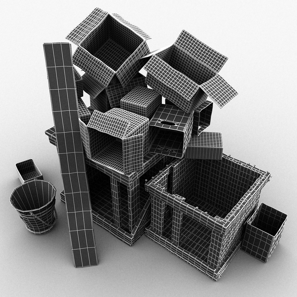3d junk wood paper