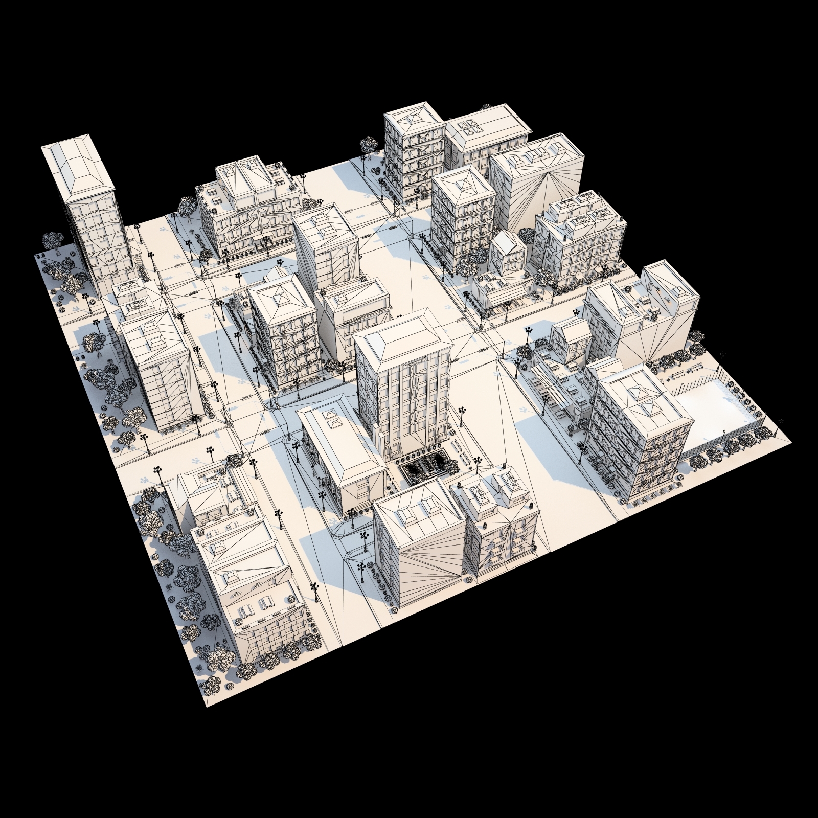 city town 3d model
