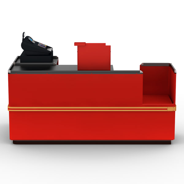 3d model of cash counter 6