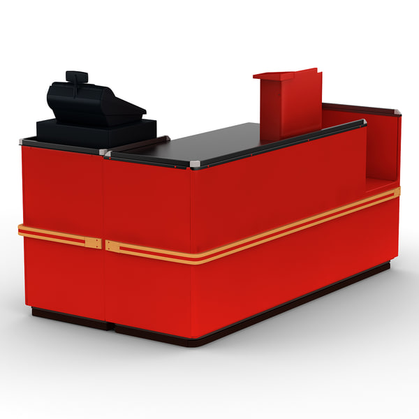 3d model of cash counter 6