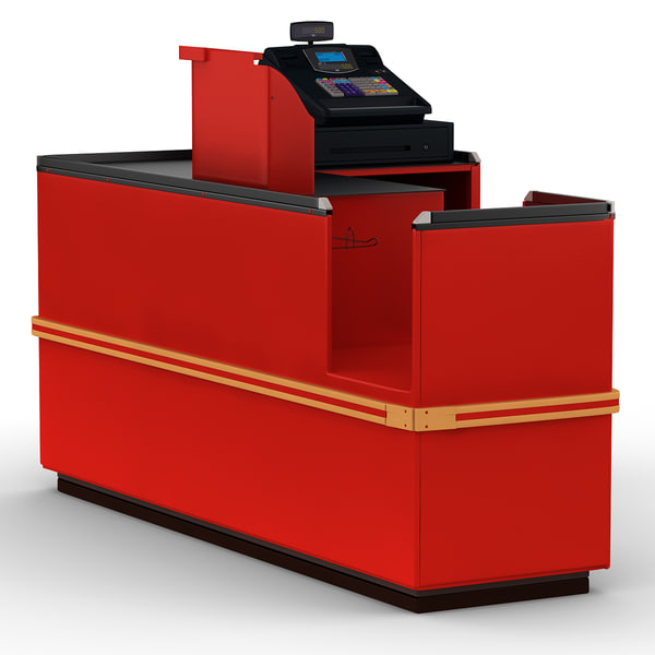 3d model of cash counter 6