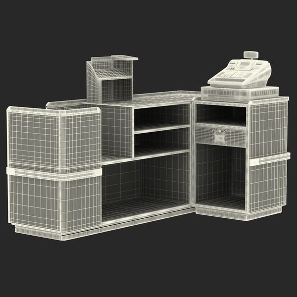 3d model of cash counter 6