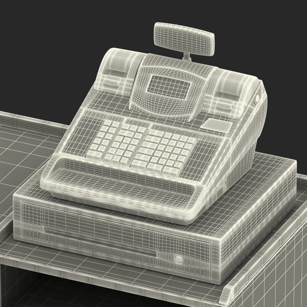 3d model of cash counter 6