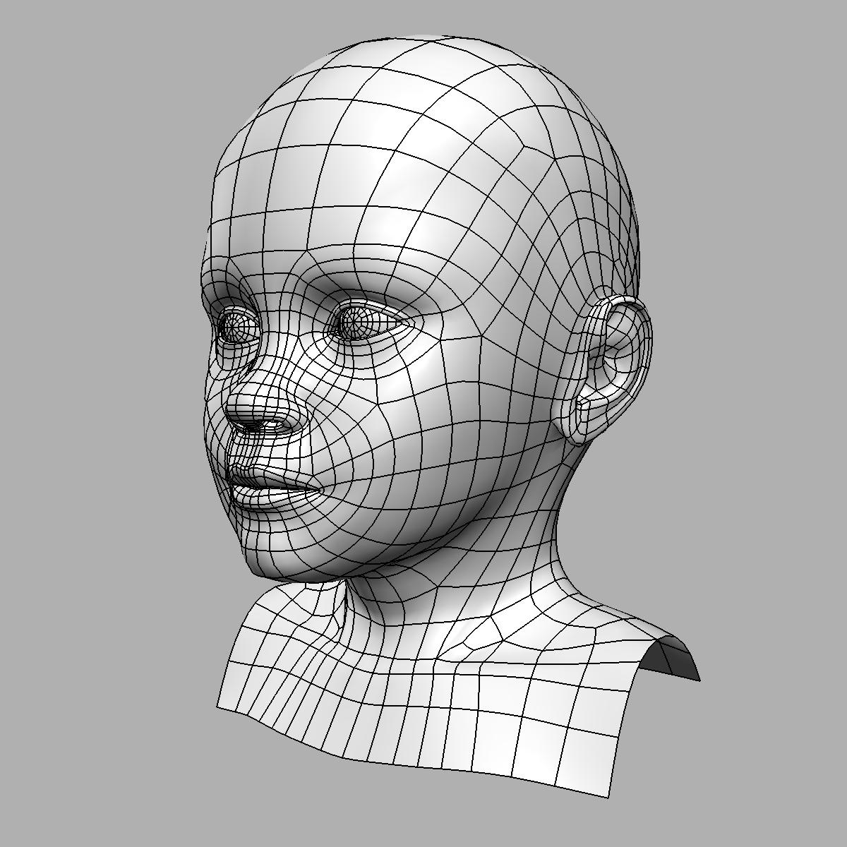 3d model child head