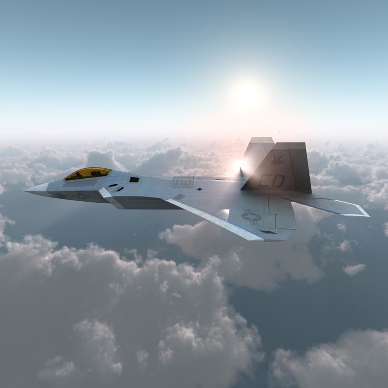 f-22 raptor v2 rigged 3d max