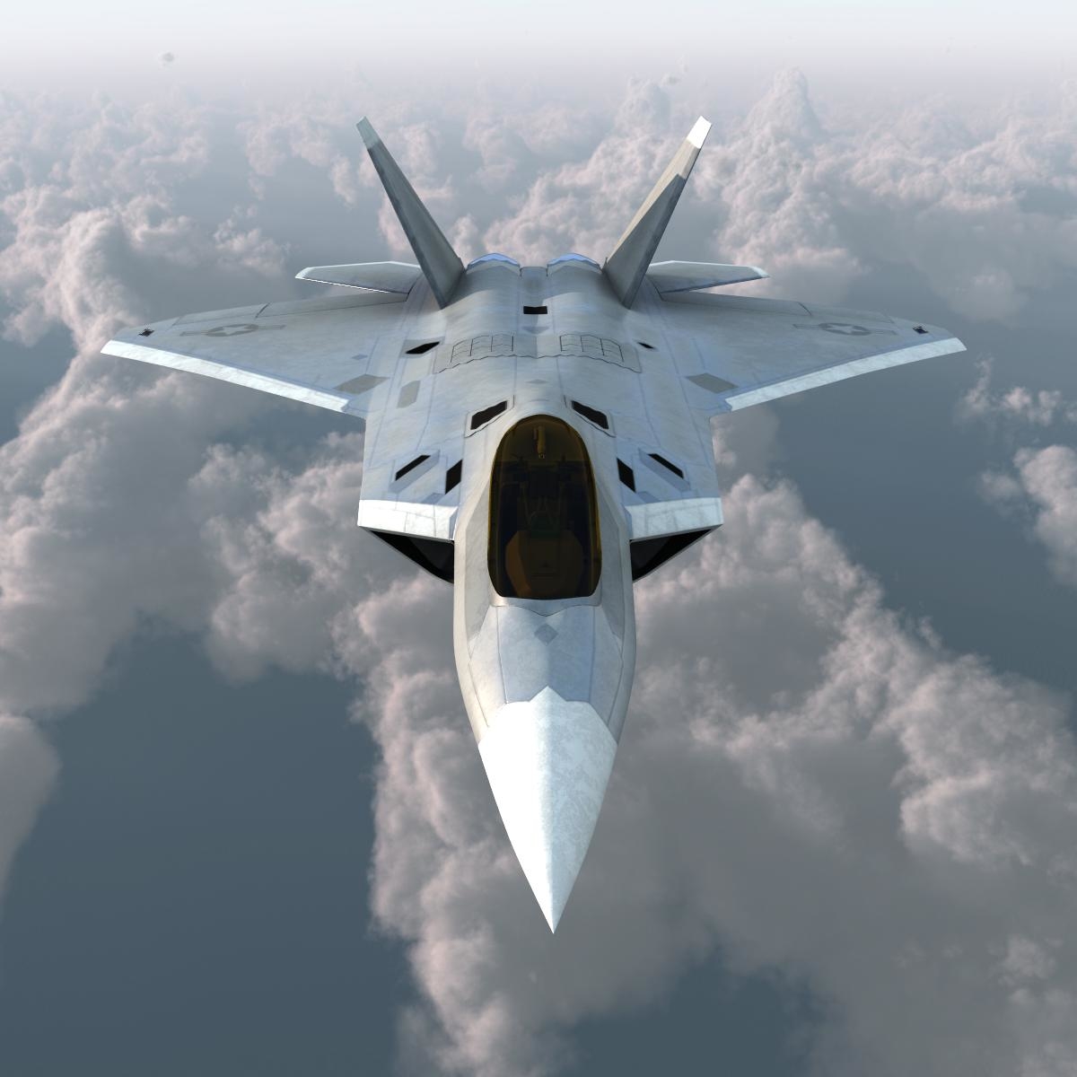 f-22 raptor v2 rigged 3d max