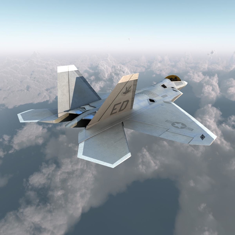 f-22 raptor v2 rigged 3d max