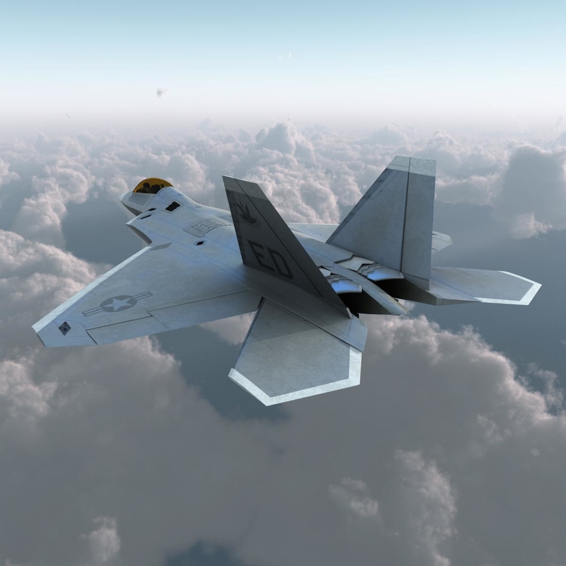 f-22 raptor v2 rigged 3d max
