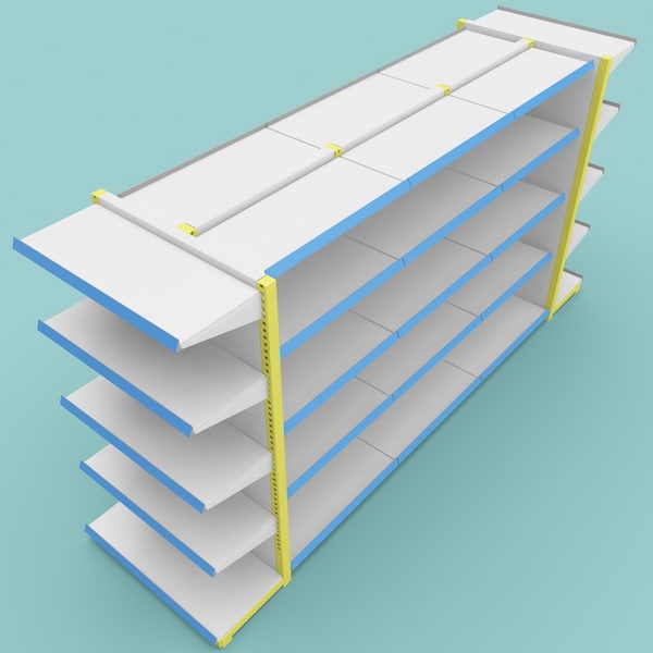 3d model supermarket shelf 5