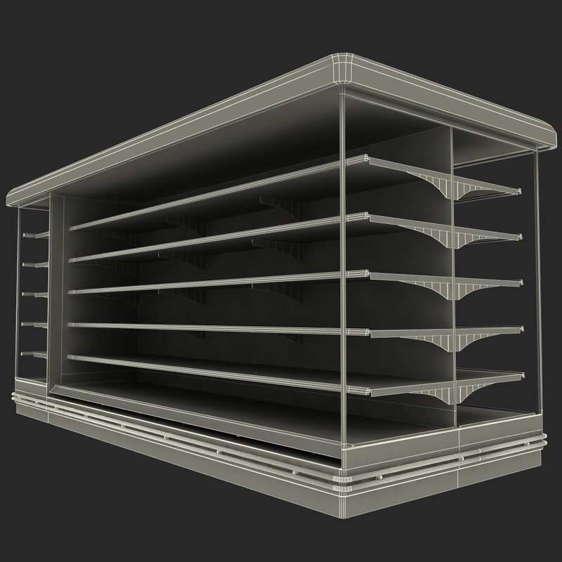 3d model supermarket shelf 7