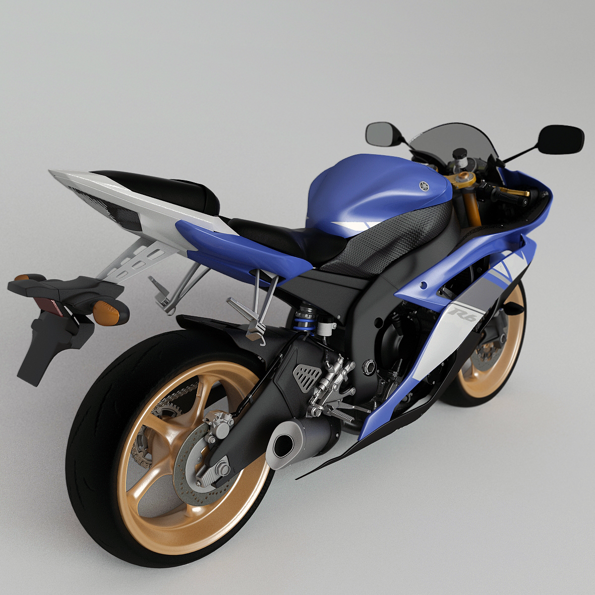 3d model yamaha r6 motorcycle engine