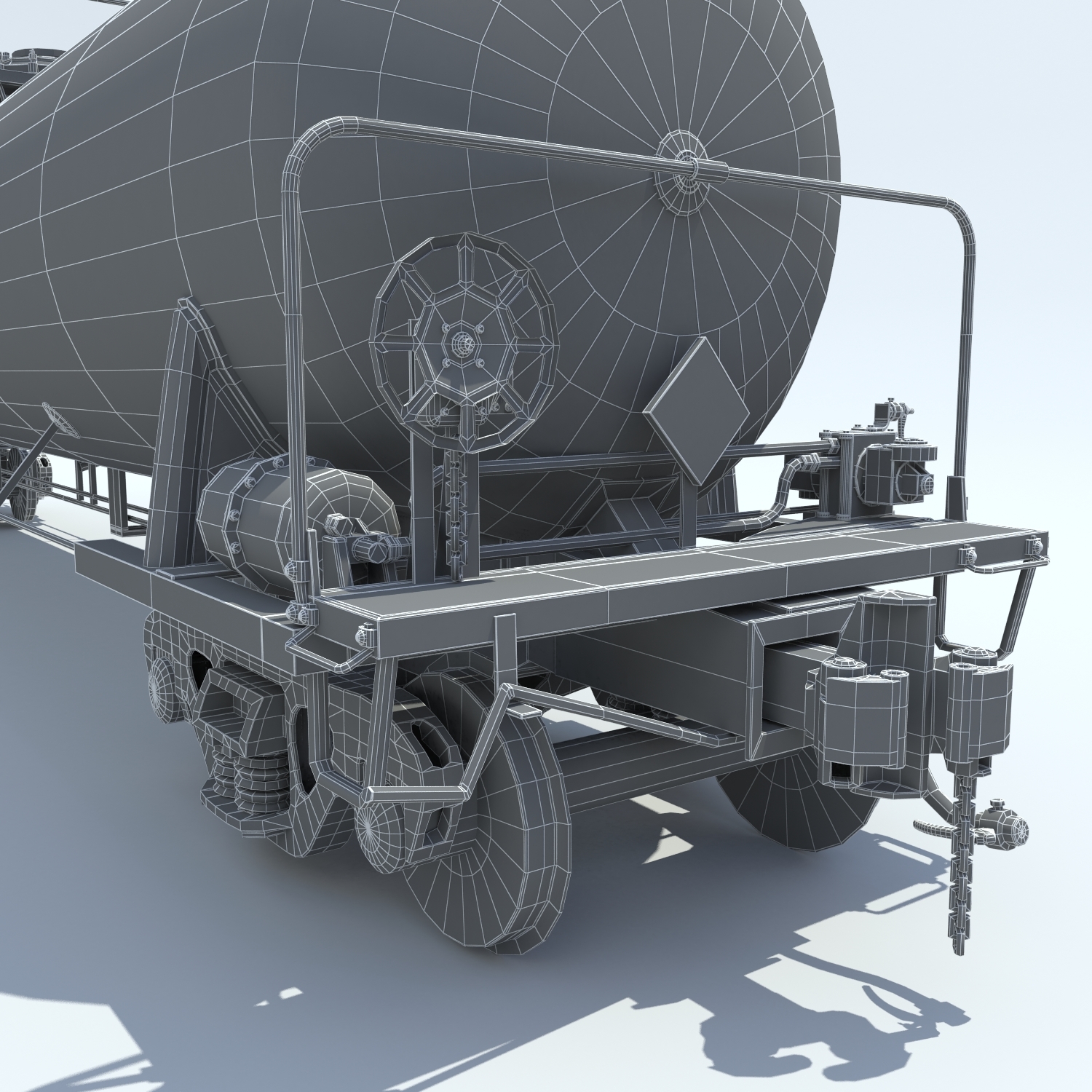 railway cargo cistern train 3d model