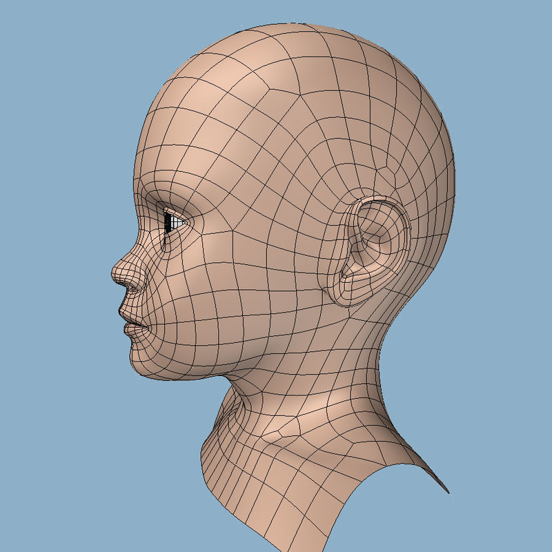 3d model child head