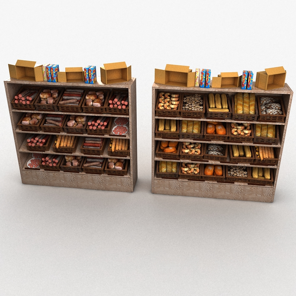 stand butcher store 3d max