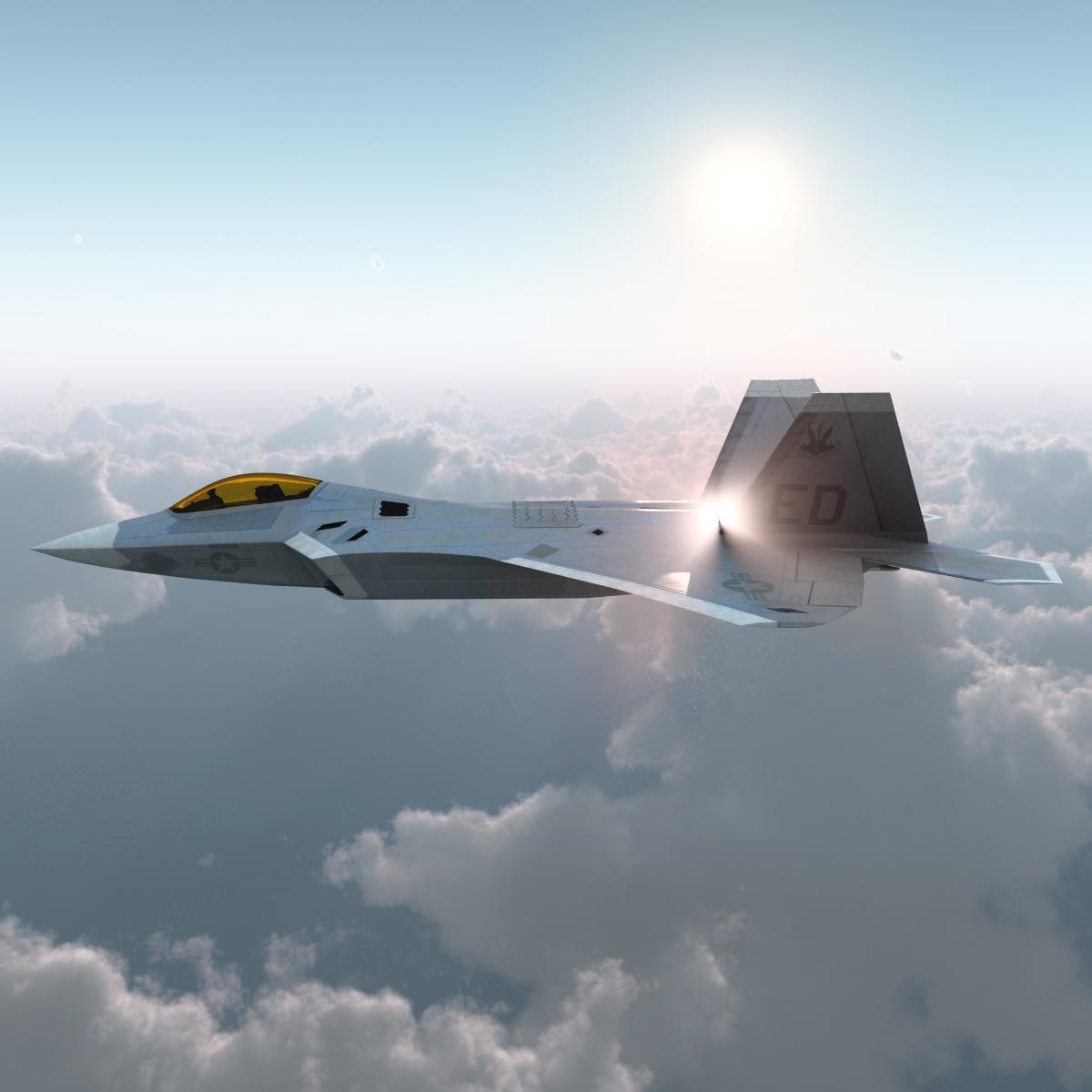 f-22 raptor 4 fighter 3d 3ds
