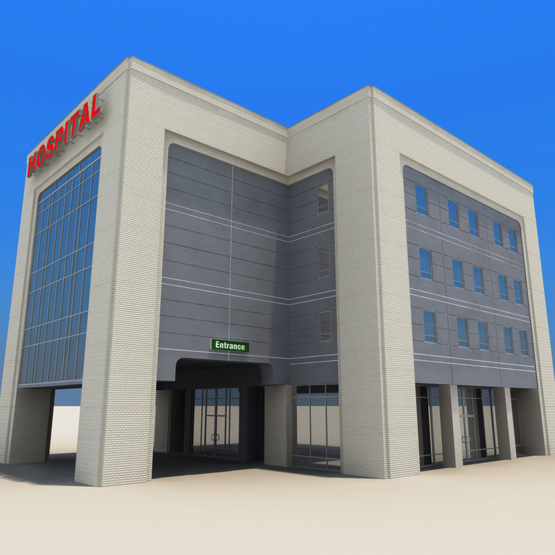 hospital building 3d model